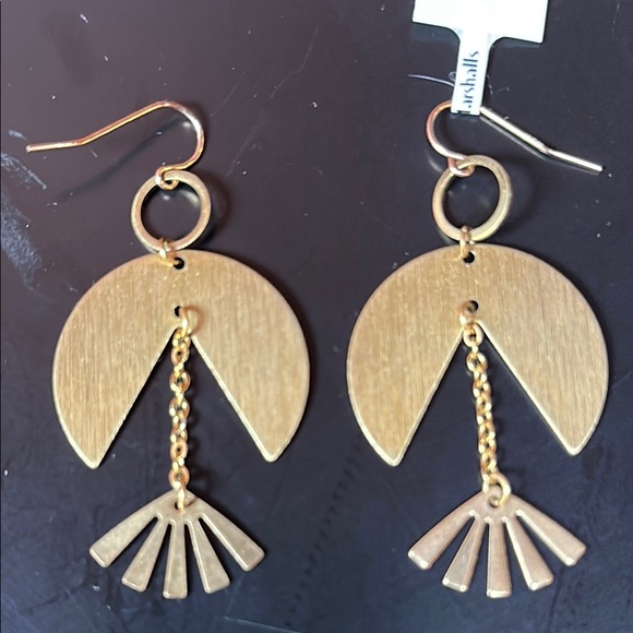 Marshalls | Jewelry | Marshalls Gold Art Deco Earrings | Poshmark